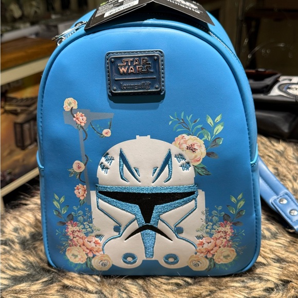 Loungefly | Bags | Loungefly Star Wars Blue Floral Backpack | Poshmark